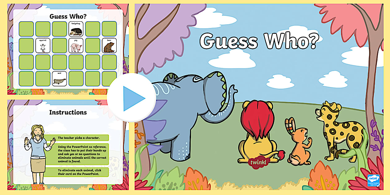 Animals Interactive Activity - Guess Who PowerPoint - Twinkl