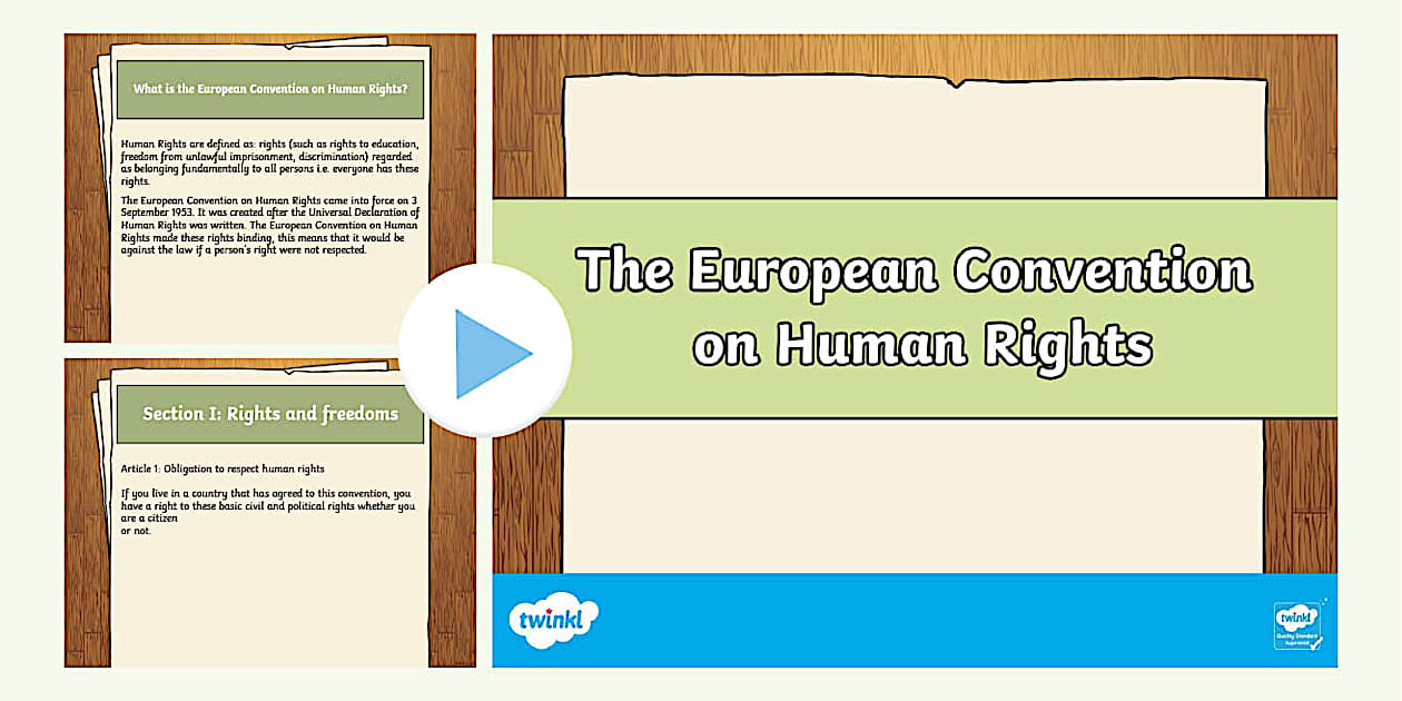 European Convention on Human Rights PowerPoint - Twinkl