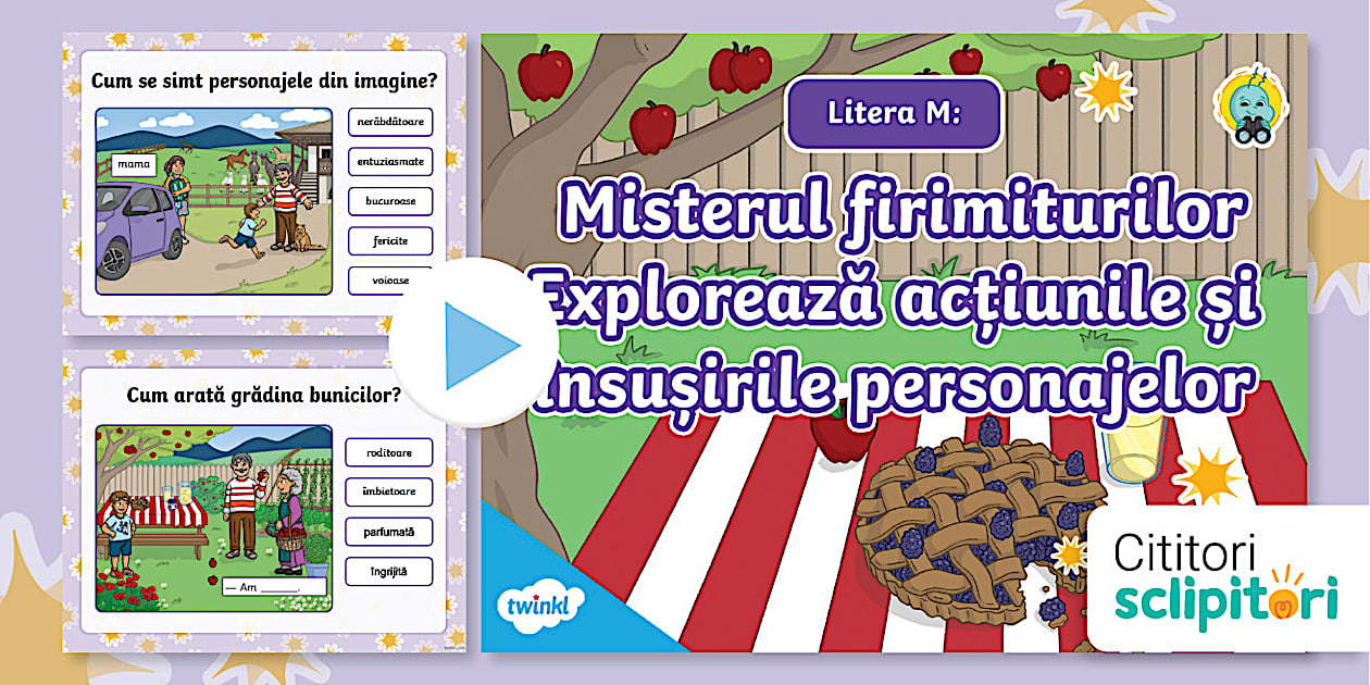 Litera M – PowerPoint interactiv cu însușirile personajelor