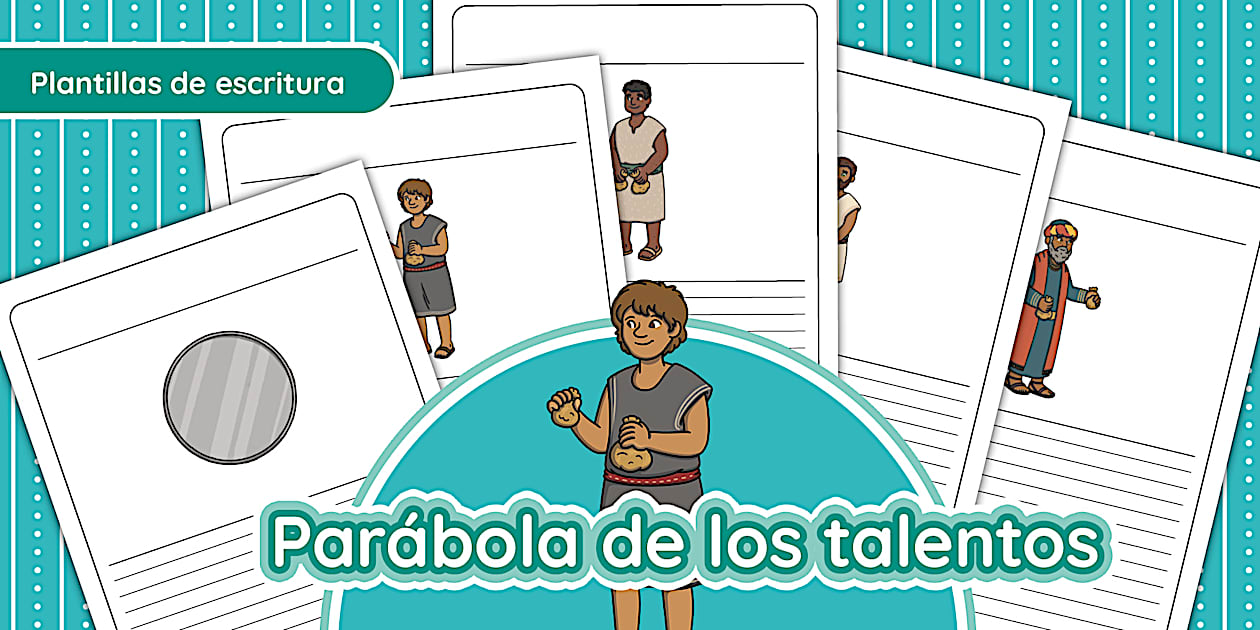 Plantillas de escritura: Parábola de los talentos | Twinkl