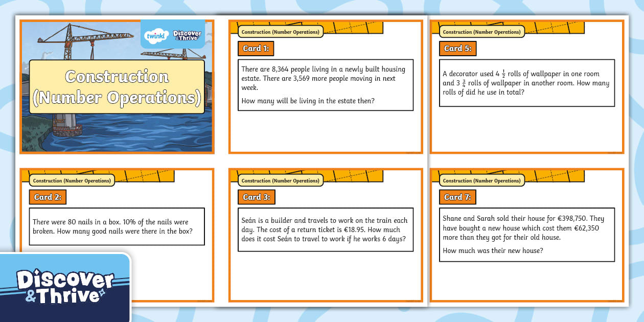 Construction (Number-Operations) Challenge Cards