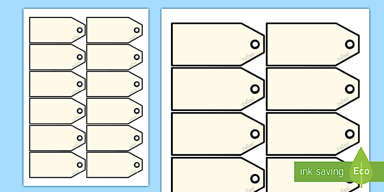 Price Tag Template | Primary Teaching Resources