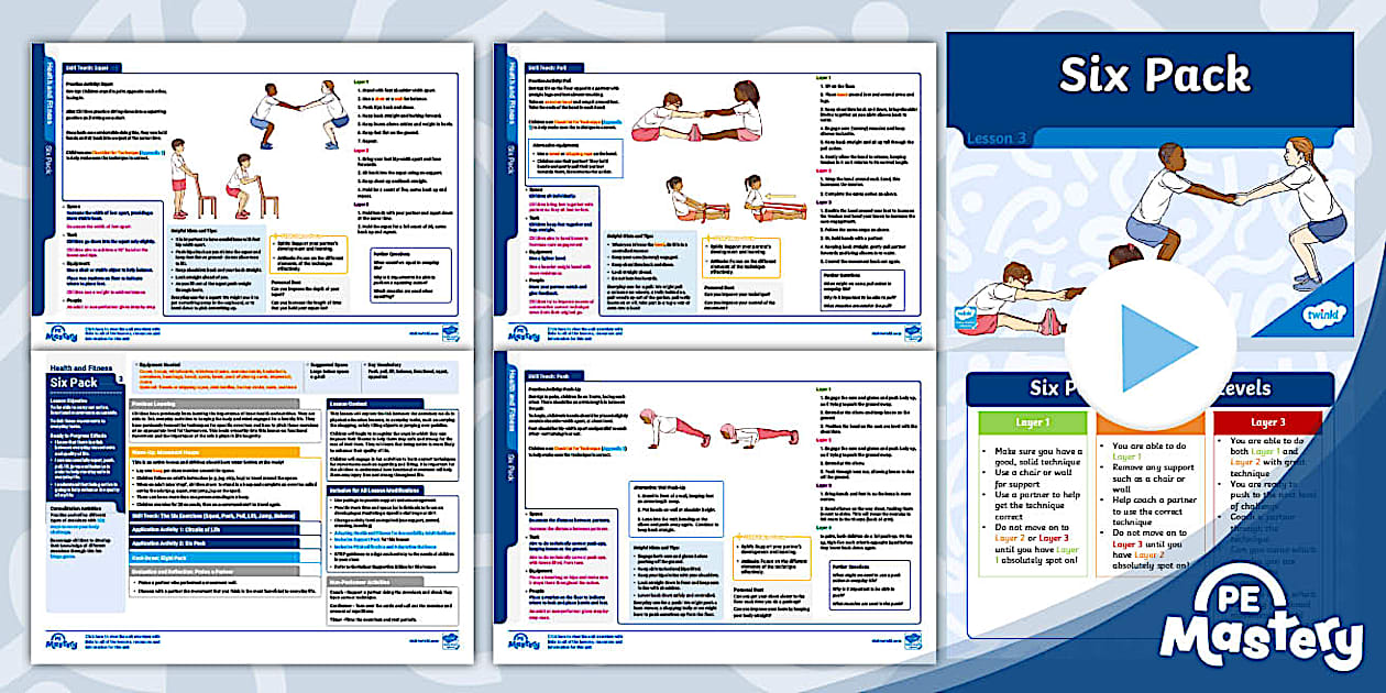 PE Mastery: Year 5 Health and Fitness L3 Six Pack