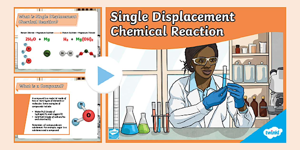 Single Displacement Chemical Reaction PowerPoint - Year 6