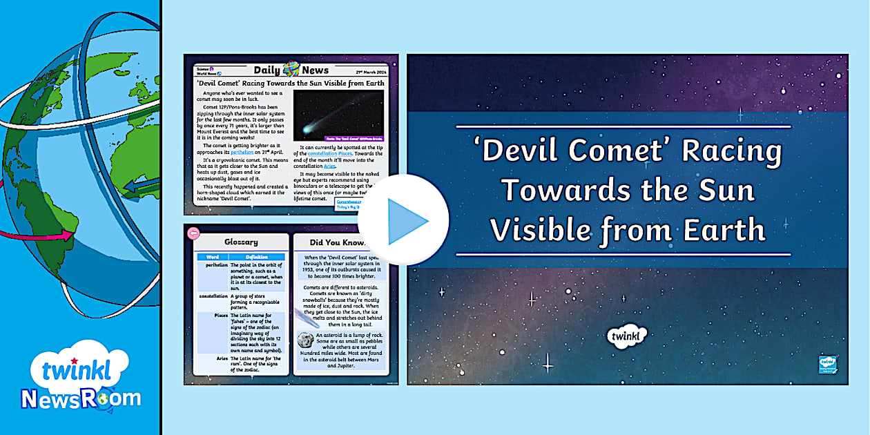 ‘Devil Comet’ Racing Towards the Sun Visible from Earth | Twinkl Resources