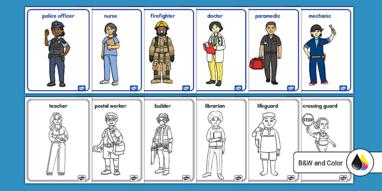 Jobs in the Community Flash Cards (Teacher-Made) - Twinkl