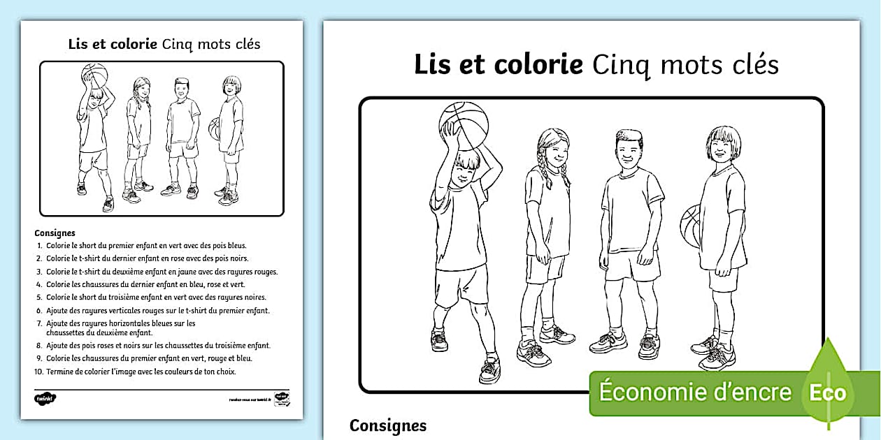 Activité de lecture et de coloriage (teacher made) - Twinkl