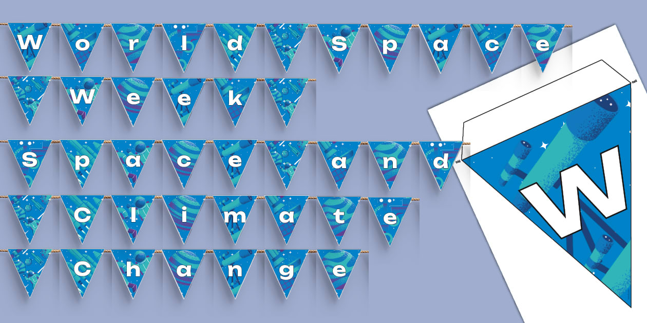 World Space Week Display Bunting (teacher made) - Twinkl