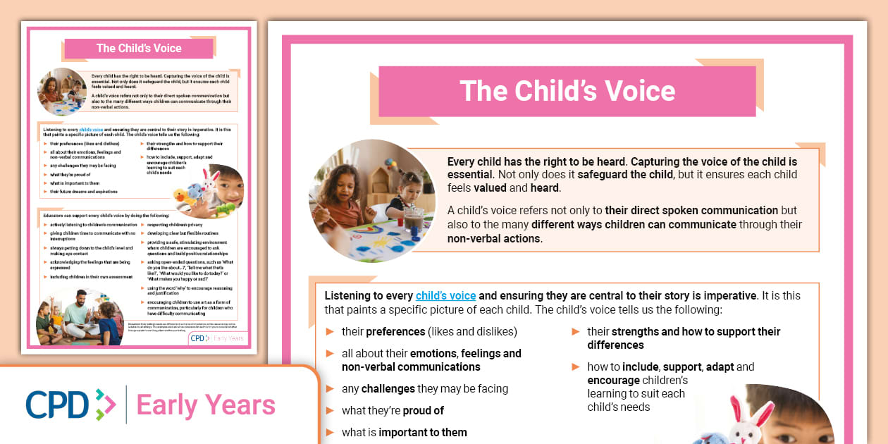 The Child’s Voice | Poster | CPD (teacher made) - Twinkl