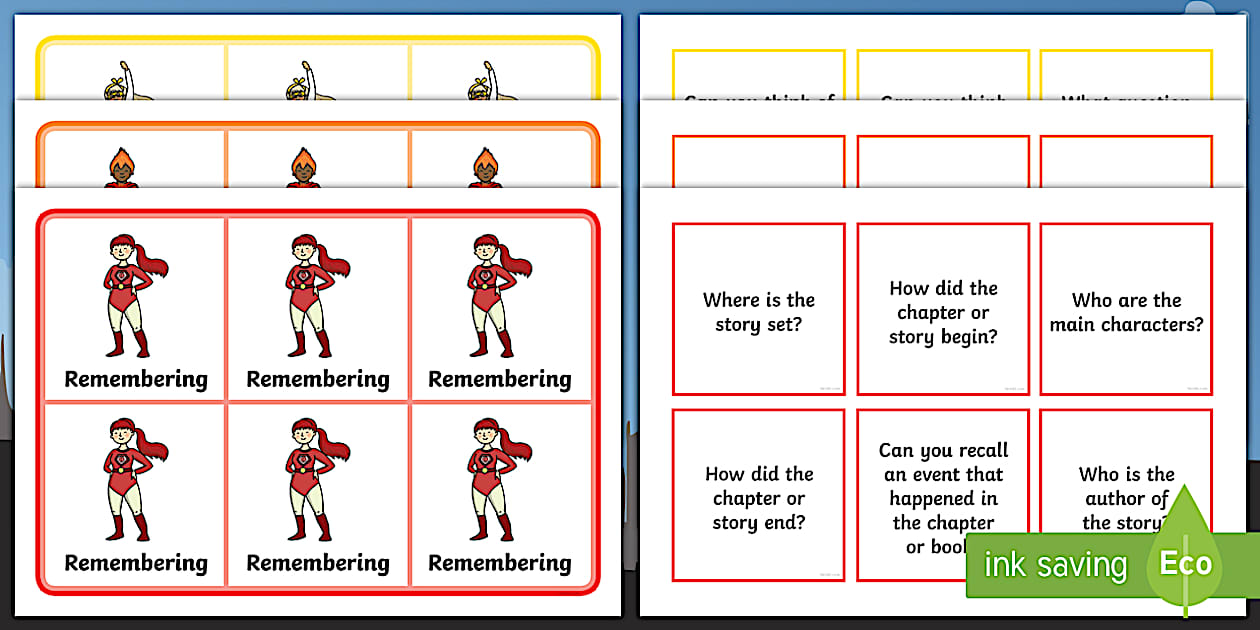Bloom Superhero Guided Reading Bingo (teacher made) - Twinkl