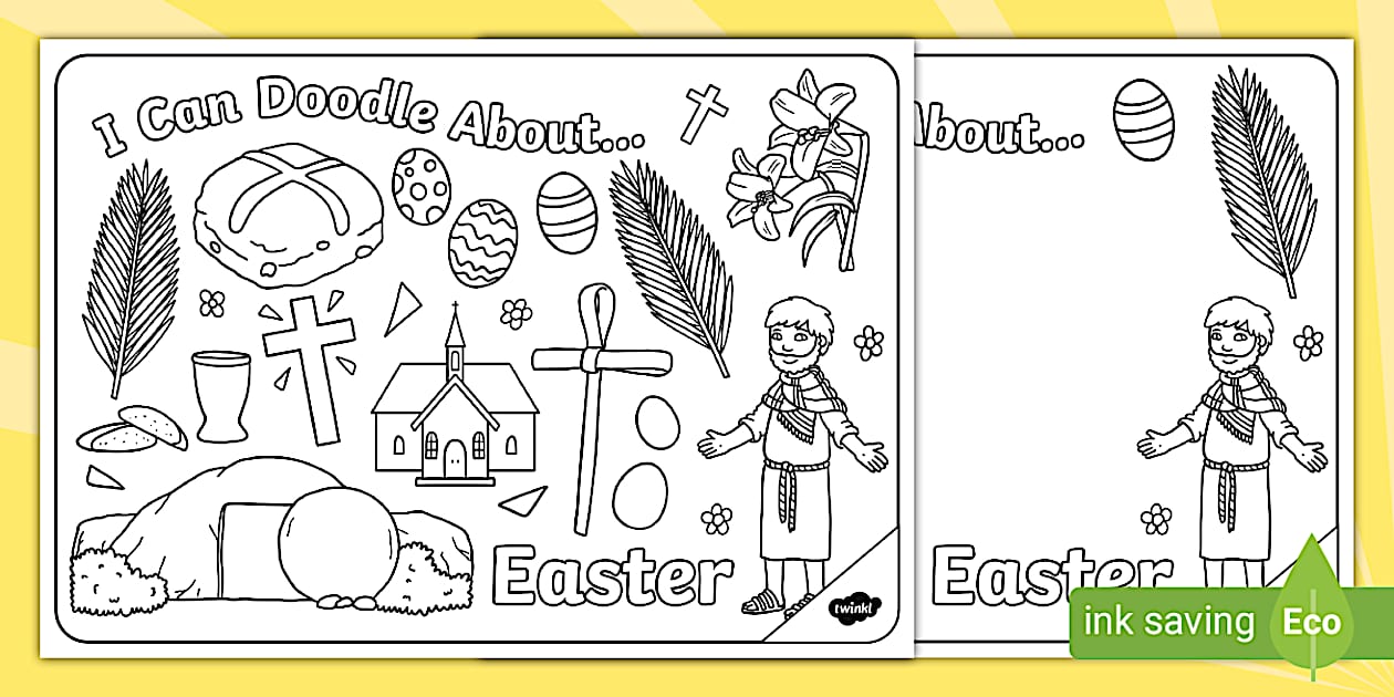 I Can Doodle About Easter Colouring Pages (teacher made)