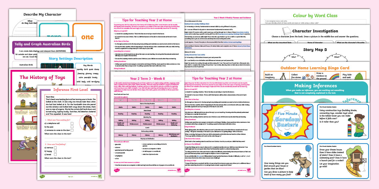 Year 2 Term 3 Week 8 | Remote Home Learning Pack | Australia