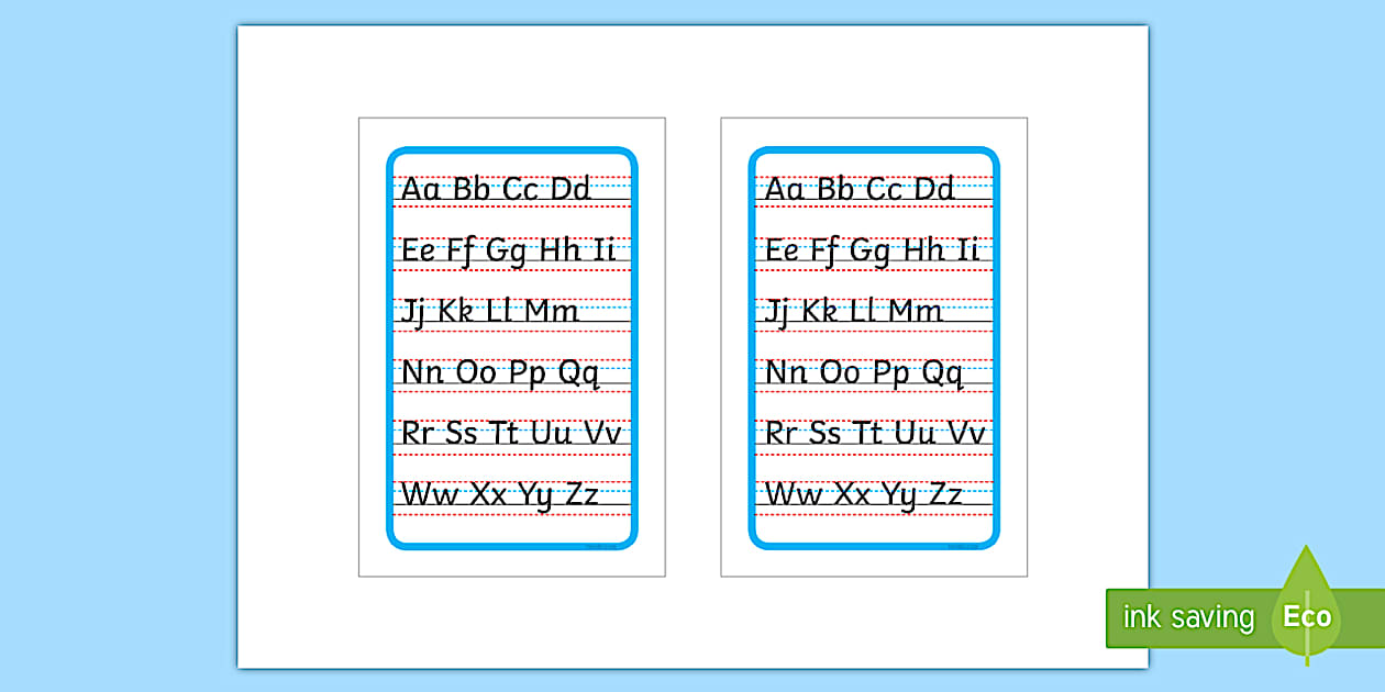Cursive Alphabet Letter Formation Poster Upper and Lower Case IKEA