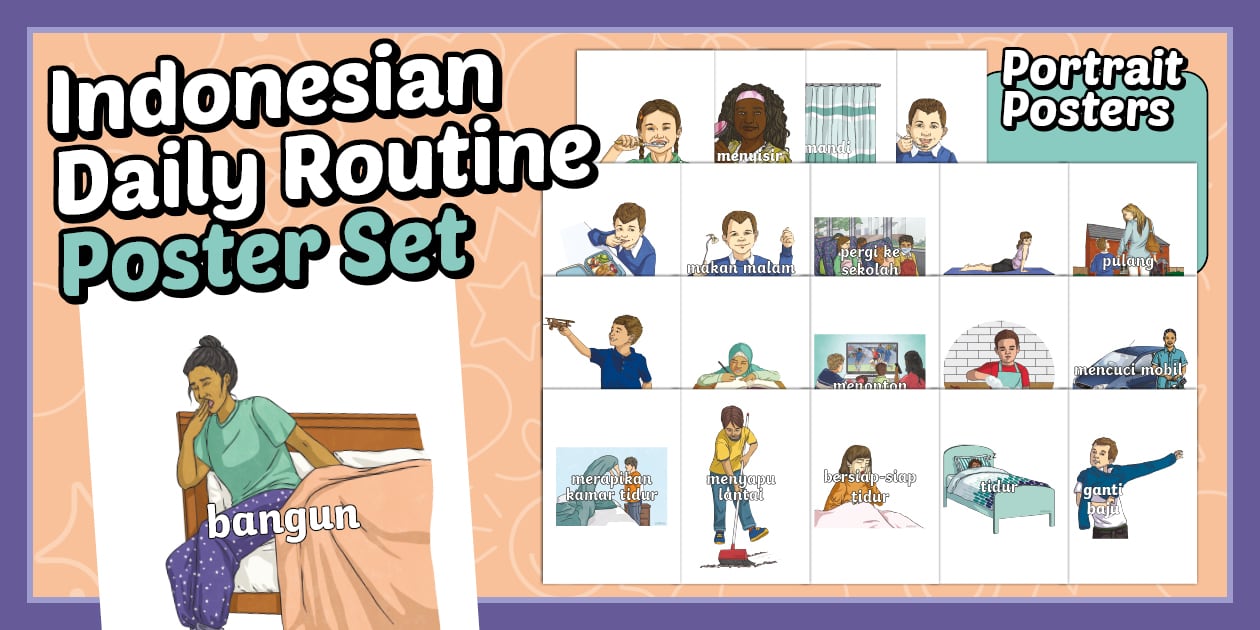 Words on Daily Routines - Indonesian