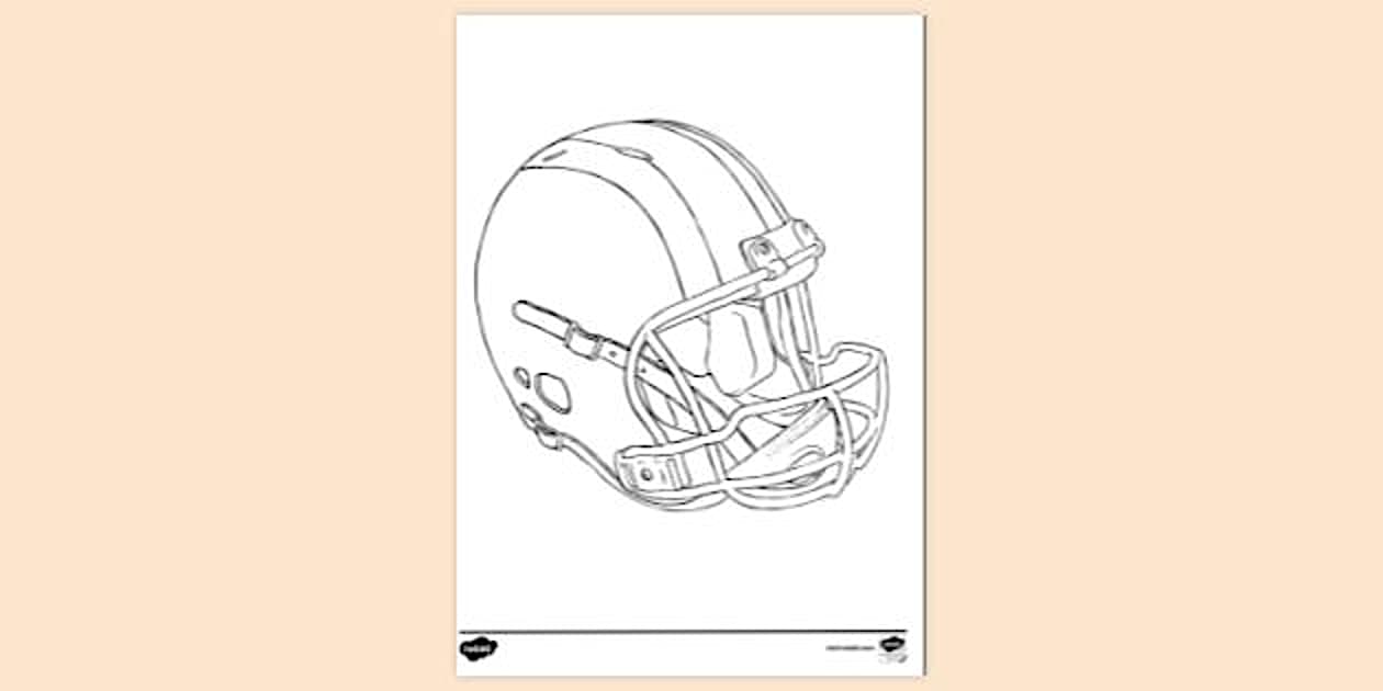 NFL Helmet Colouring | Colouring Sheet (teacher made)