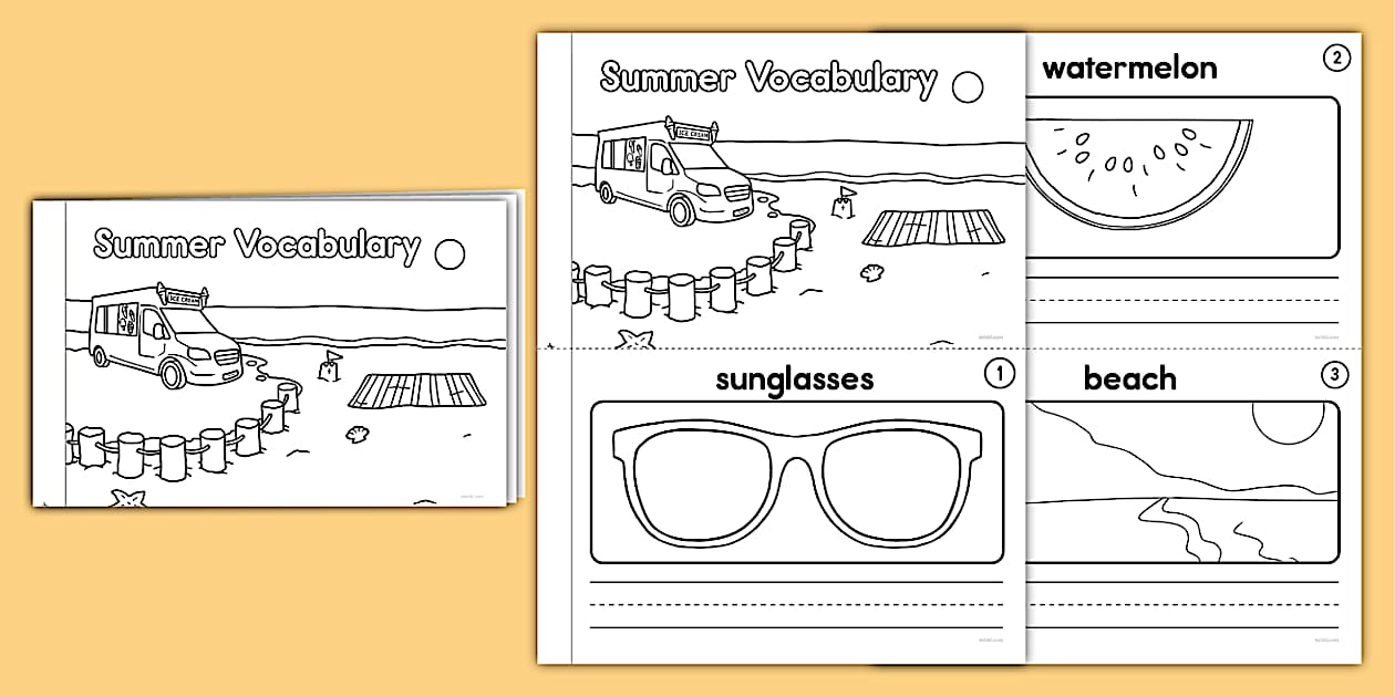 My Summer Vocabulary Book (teacher made) - Twinkl