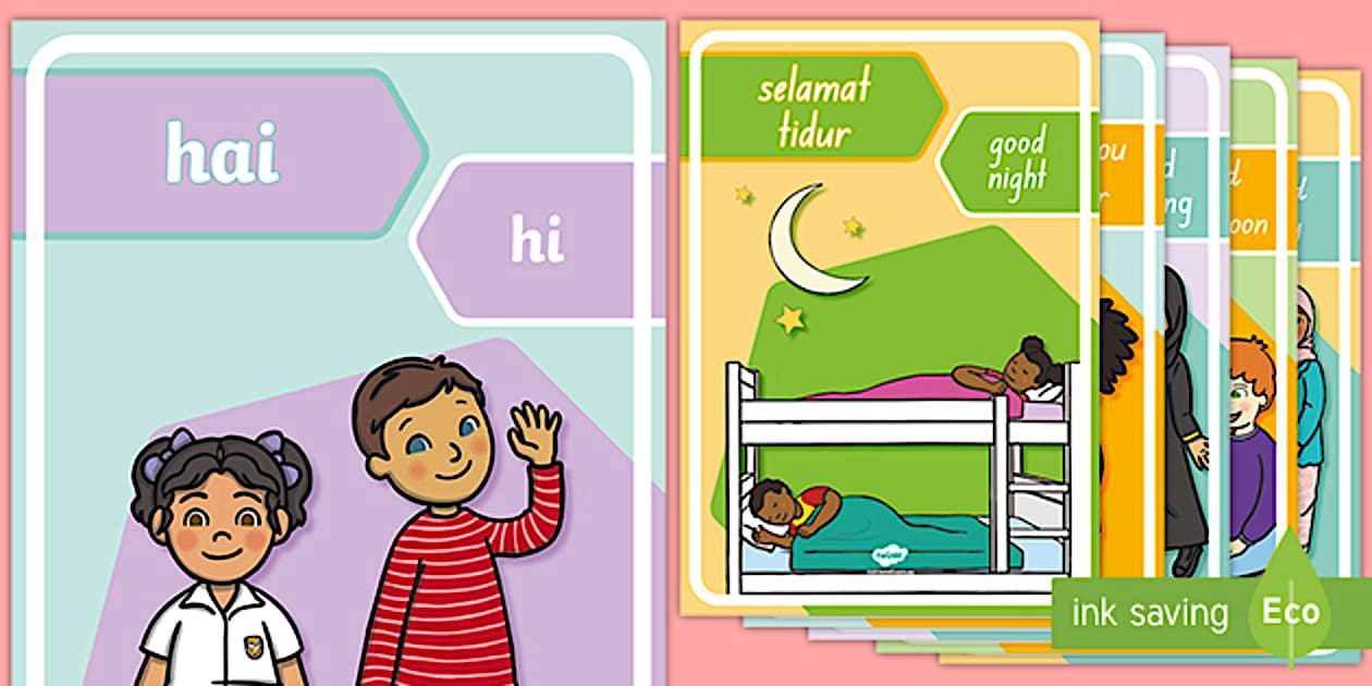 SA Greetings Display Posters Indonesian (Teacher-Made)