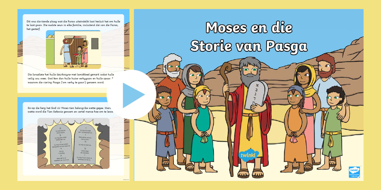 Moses en die Storie van Pasga PowerPoint (teacher made)