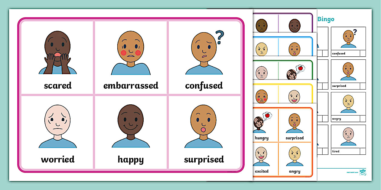 Twinkl Symbols: Emotions Bingo (teacher made) - Twinkl
