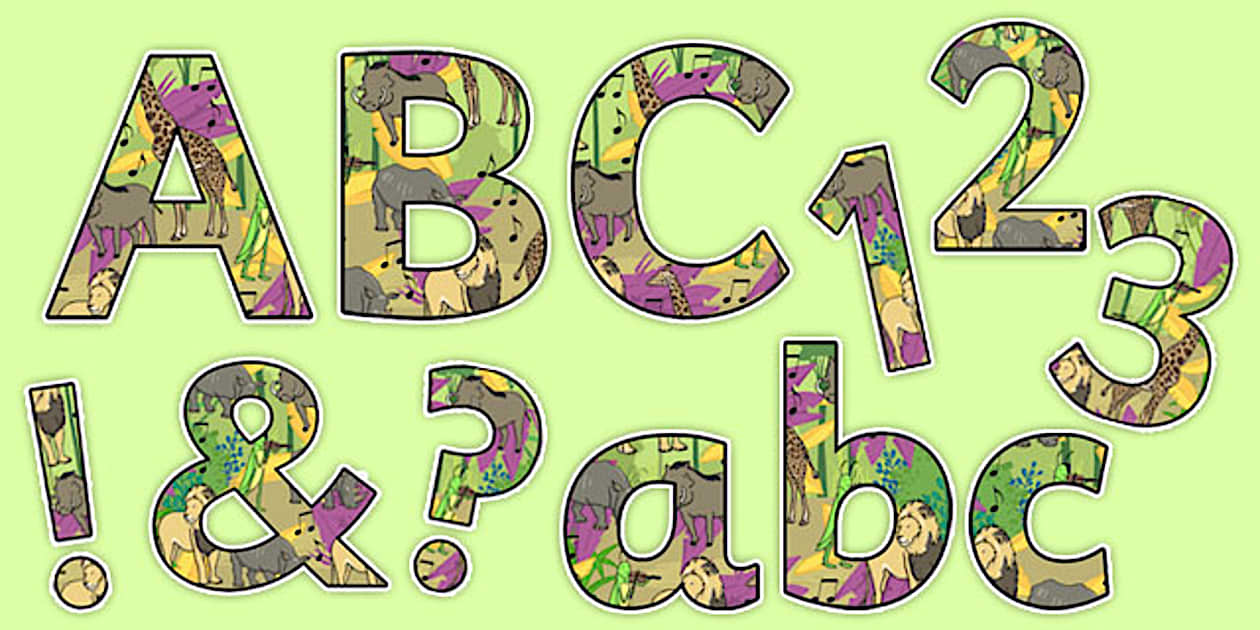 Dancing Giraffe Themed Display Lettering Pack