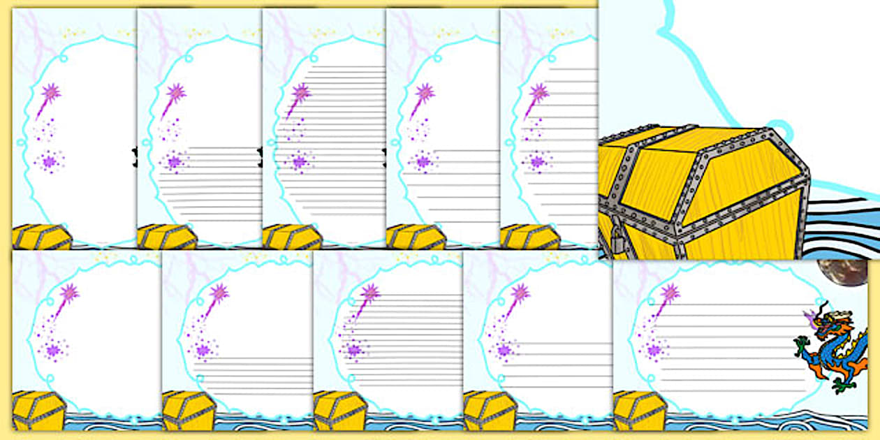 Editable The Magic Box Page Borders (teacher made) - Twinkl