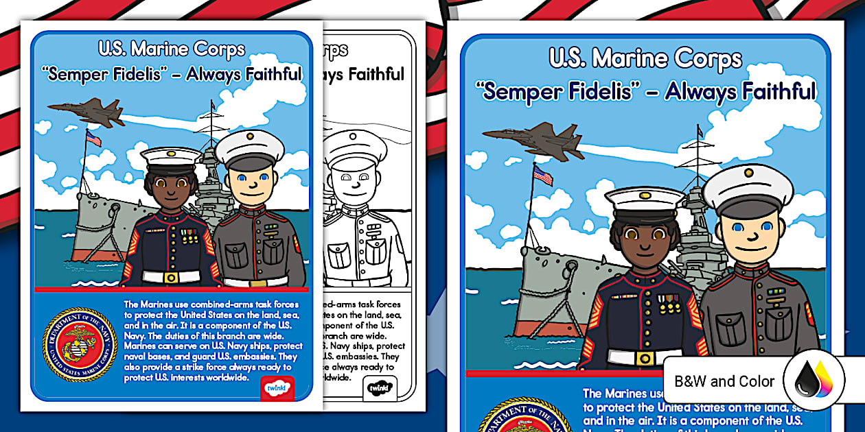 The United States Marine Corps Poster (teacher made)