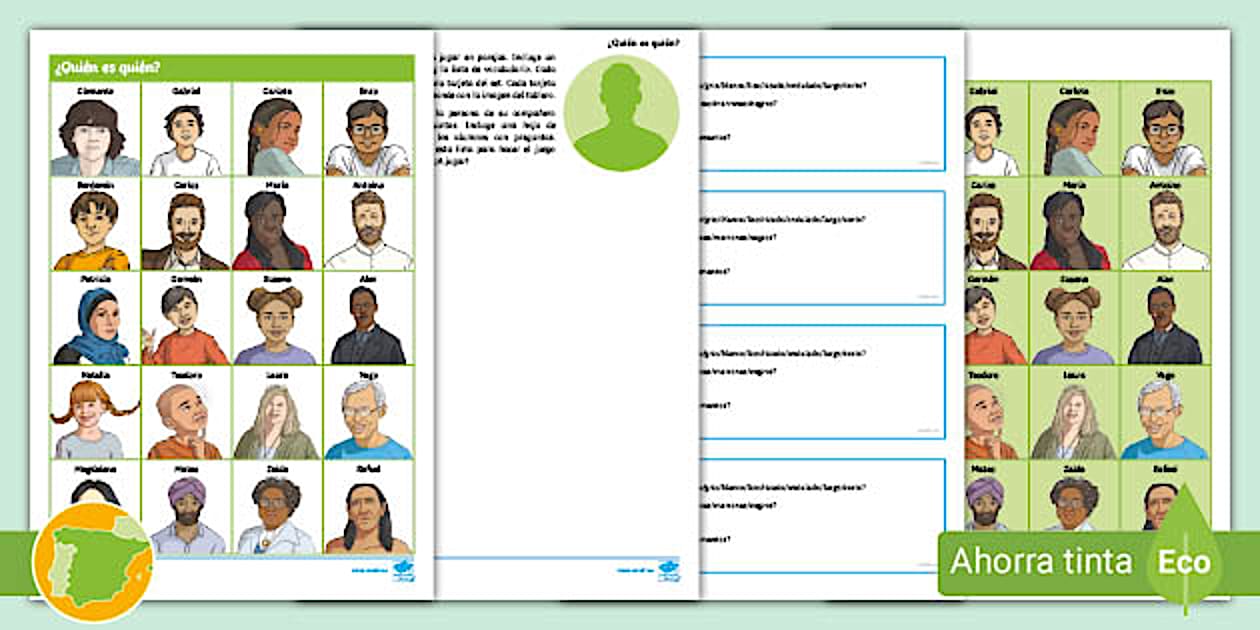 Juego: ¿Quién es quién? - Twinkl