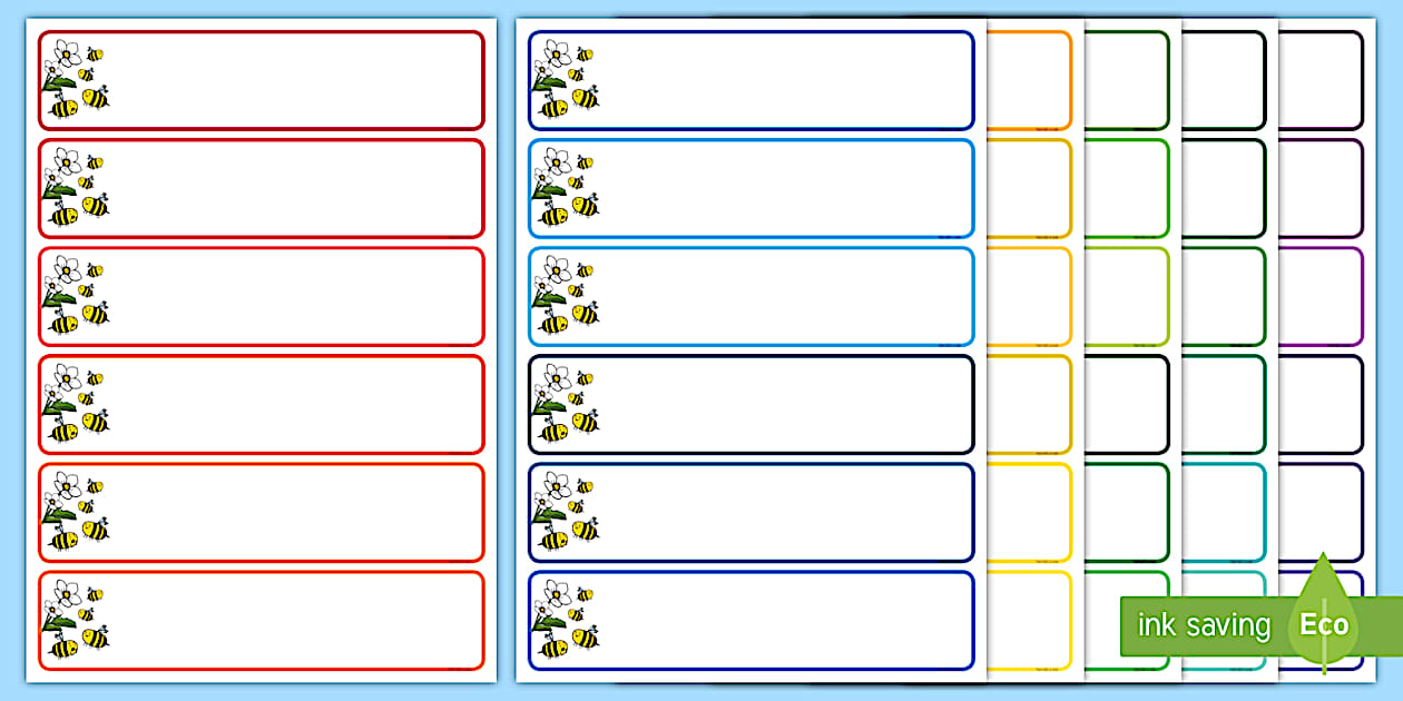 Editable Busy Bee Themed Gratnells Tray Labels - Twinkl