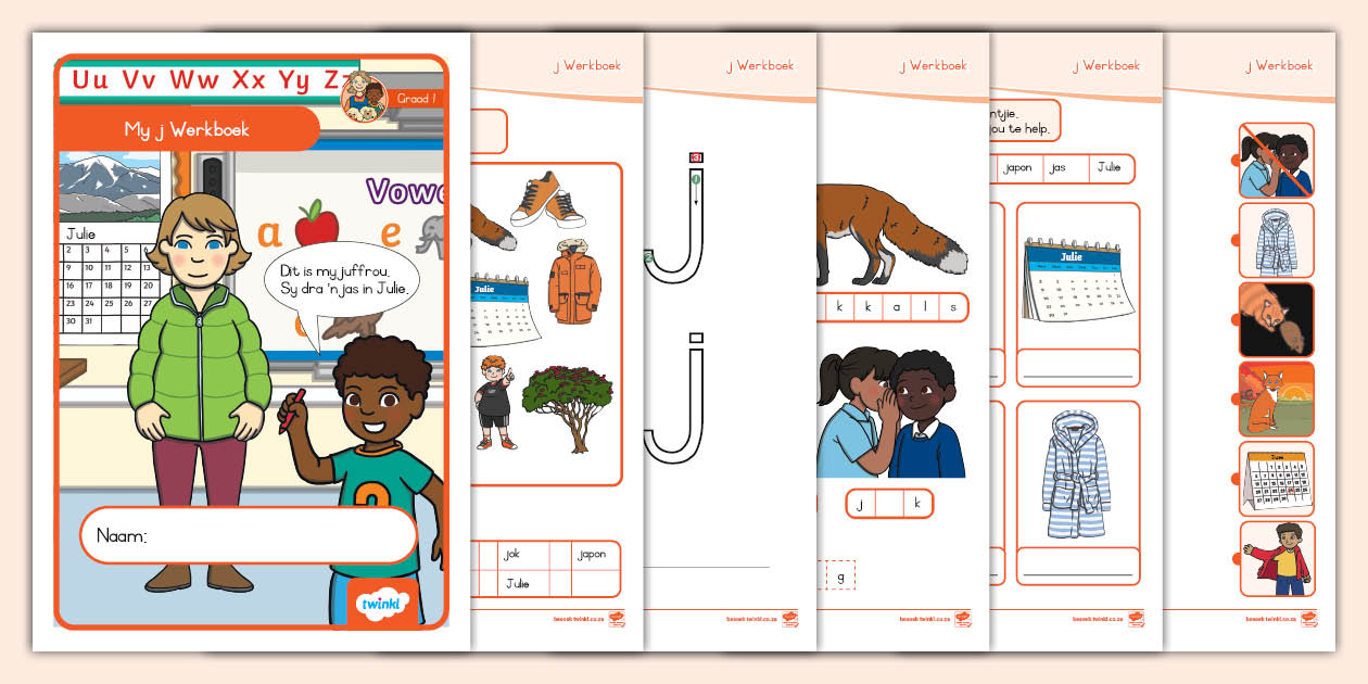 FREE! - Graad 1 Klanke Werkboek j (teacher made) - Twinkl
