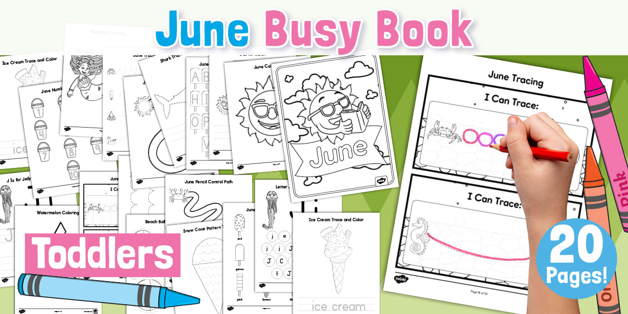 June Toddler Busy Book (teacher made) - Twinkl