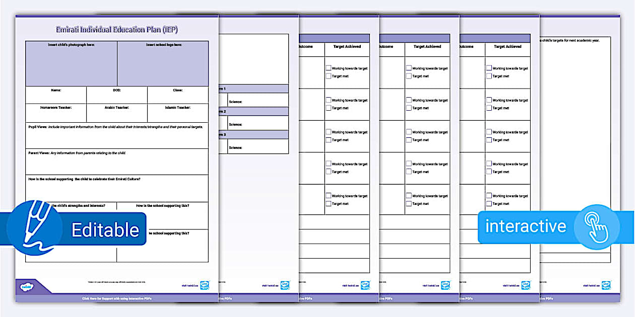 Emirati Individual Education Plan (IEP) Template - RAK DOK