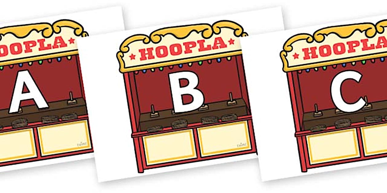 A-Z Alphabet on Hoopla Stands (teacher made) - Twinkl