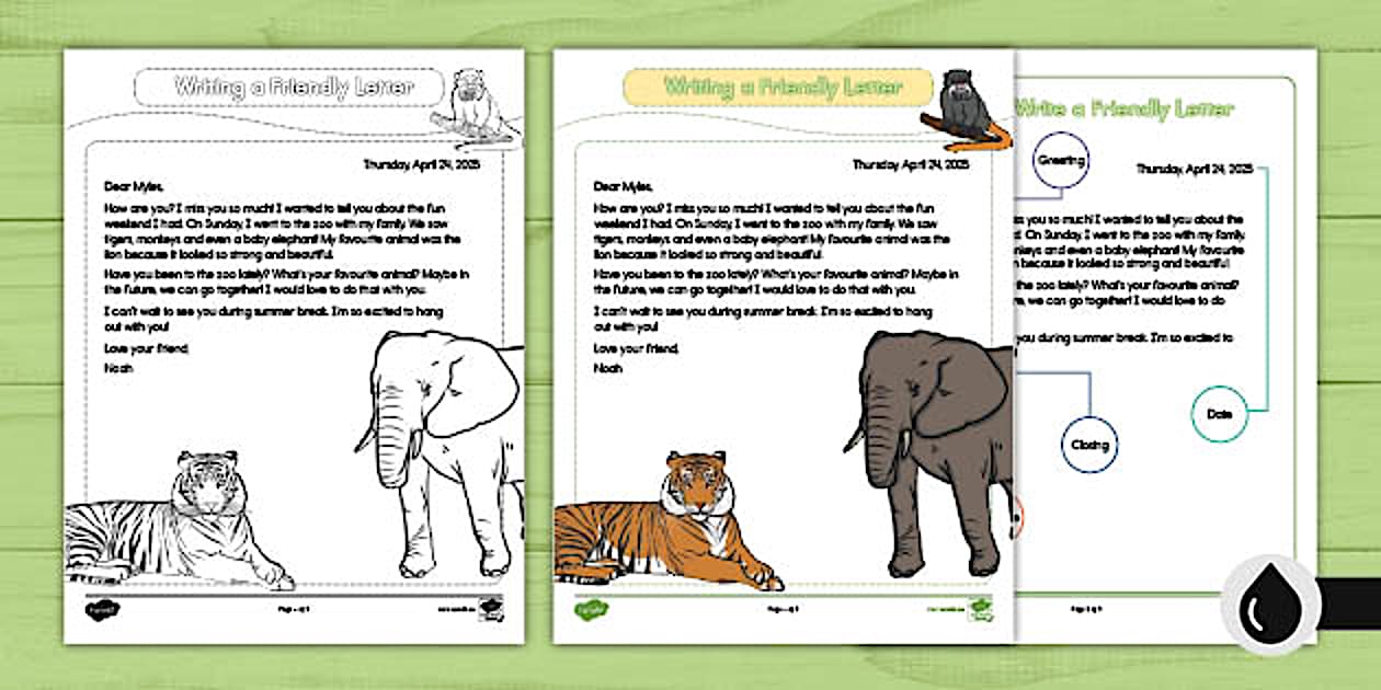 Writing a Friendly Letter Mentor Text and Activity