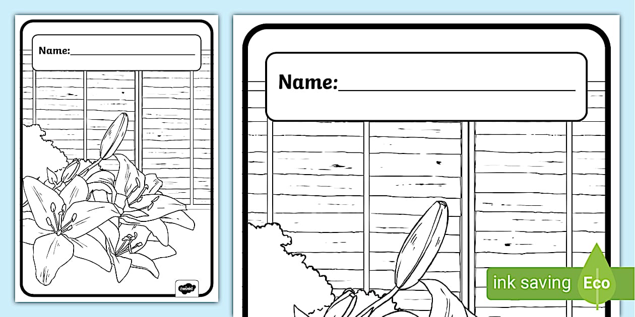 Lily Colouring Book Cover | Twinkl | Stationery | KS1