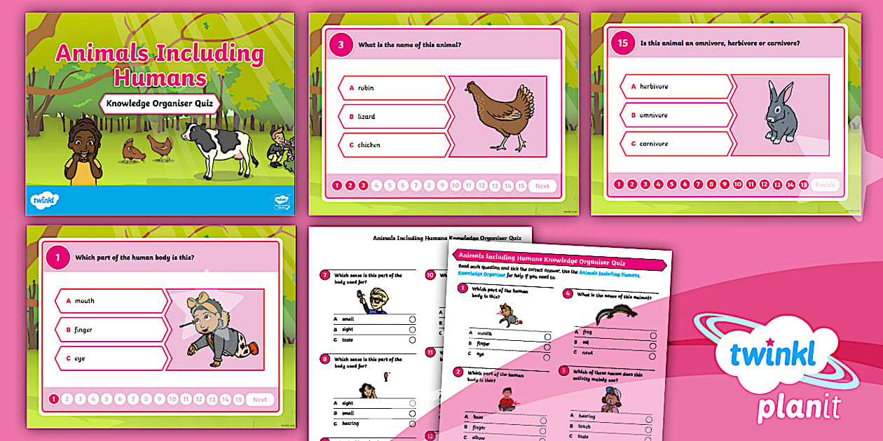 Retrieval Practice: Animals Including Humans: Y1 Knowledge Organiser ...