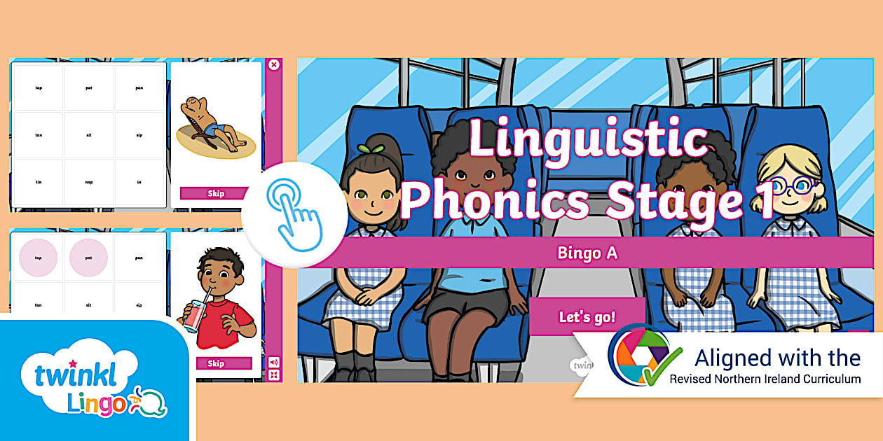 Linguistic Phonics Stage 1 Bingo Game A (teacher made)