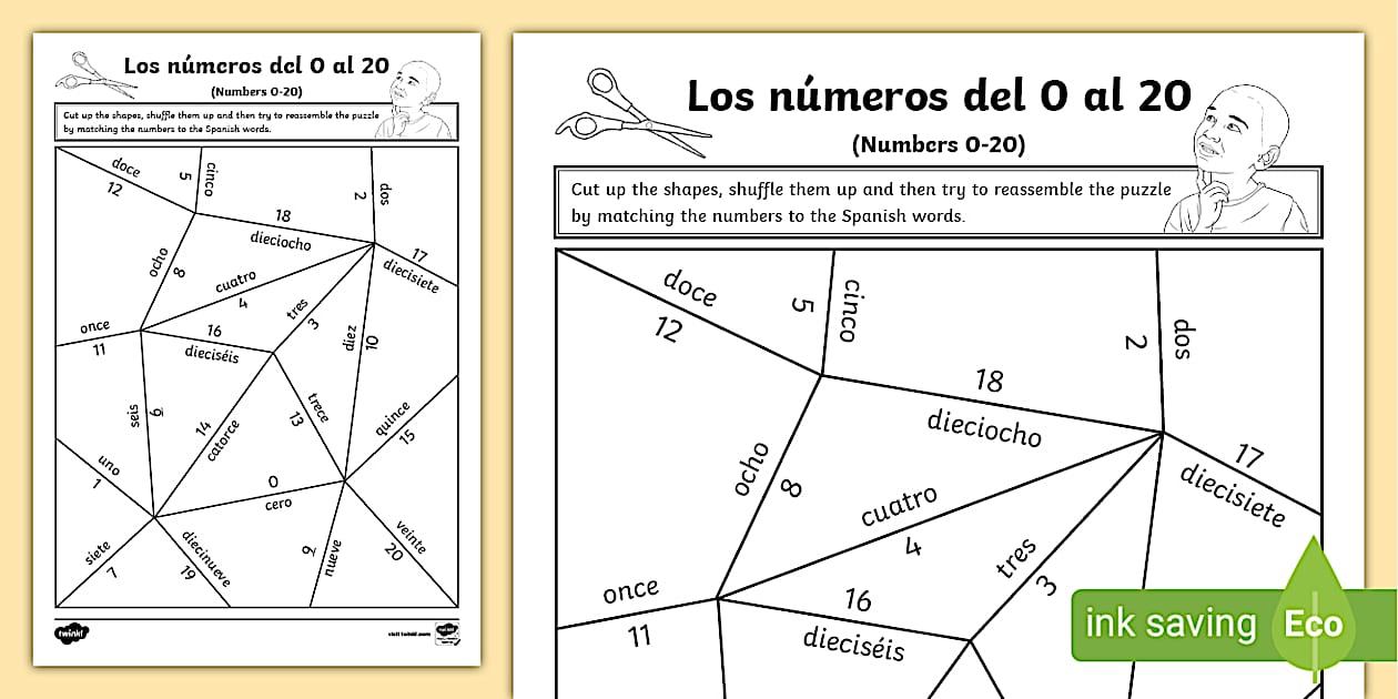 👉 Spanish KS2 Puzzle: Numbers 0-20 (teacher made)
