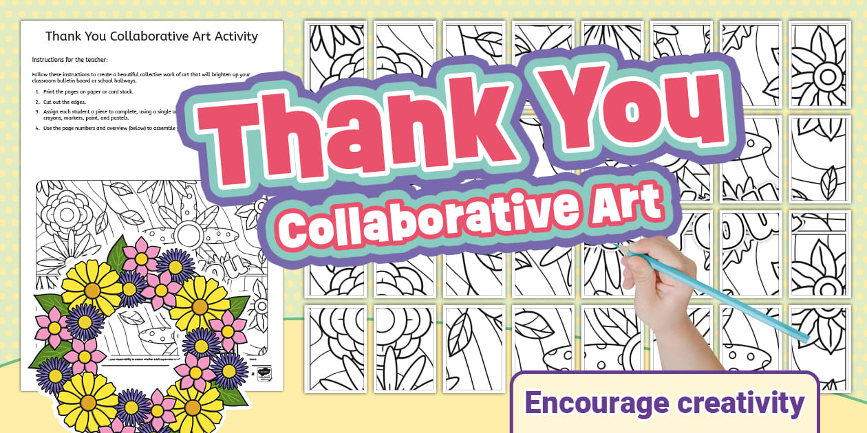 Thank You Collaborative Art Activity