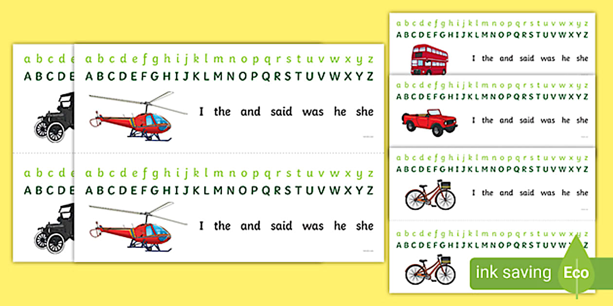 Alphabet Strips (Transport) (teacher made) - Twinkl