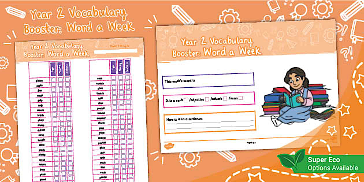 Year 2 Vocabulary Booster: Word a Week (teacher made)