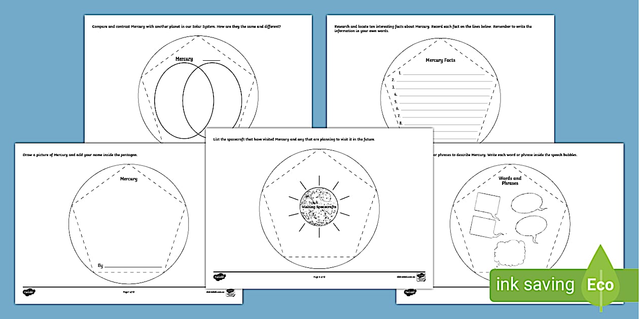 Mercury Research Project (teacher made) - Twinkl