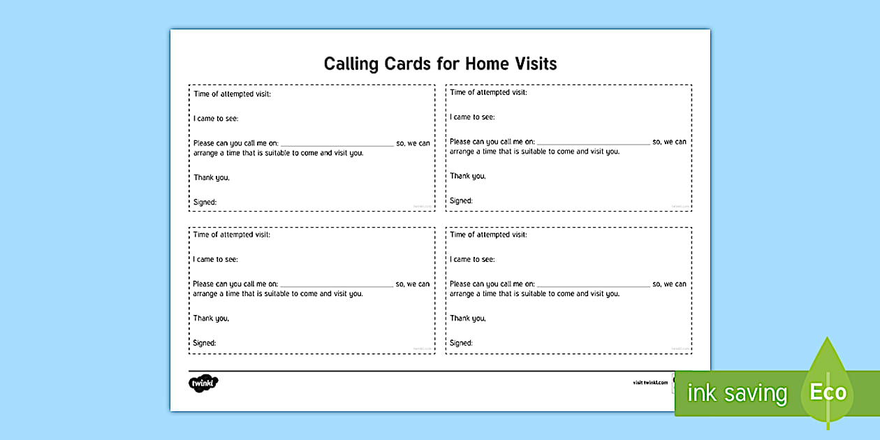 Calling Cards Young People & Families Case File Recording Planning Template