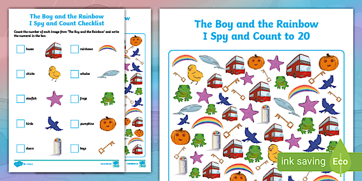 👉 The Boy and the Rainbow I Spy and Count to 20 - Twinkl
