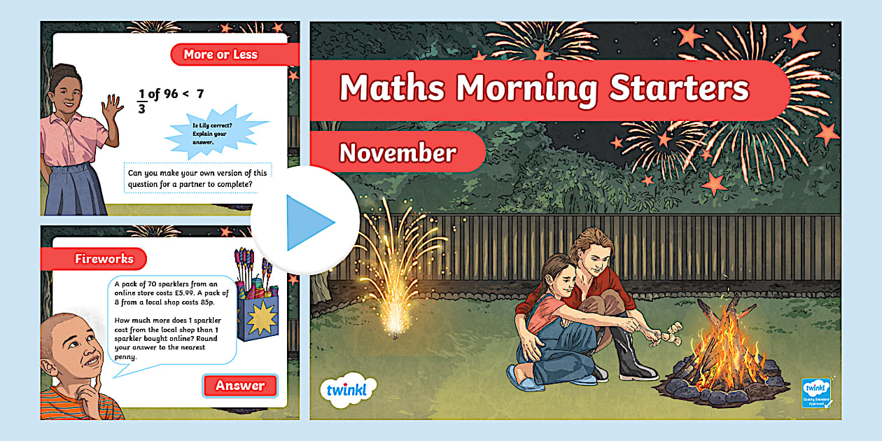 Maths Morning Starters PS3: November (teacher made) - Twinkl