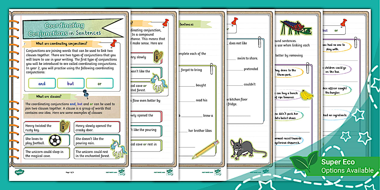 Coordinating Conjunctions in Sentences (Ages 6 - 7)