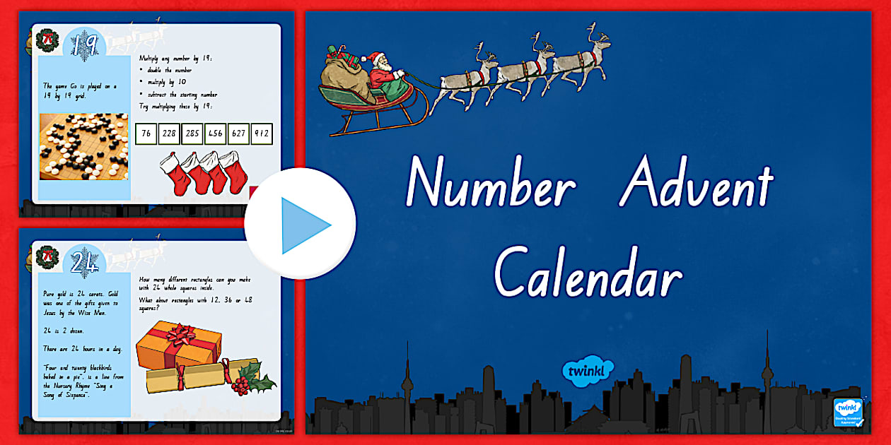 Number Advent Calendar PowerPoint (teacher made) - Twinkl