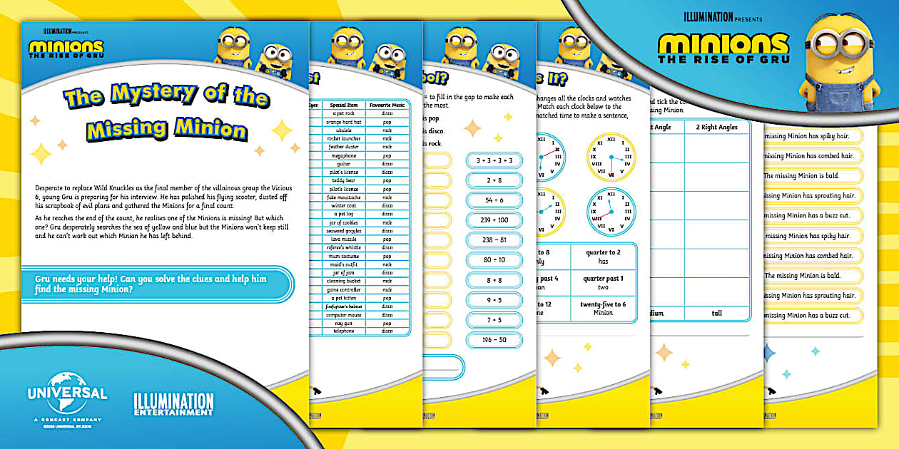 FREE! - 👉 LKS2 Minions Maths Mystery Game - Twinkl