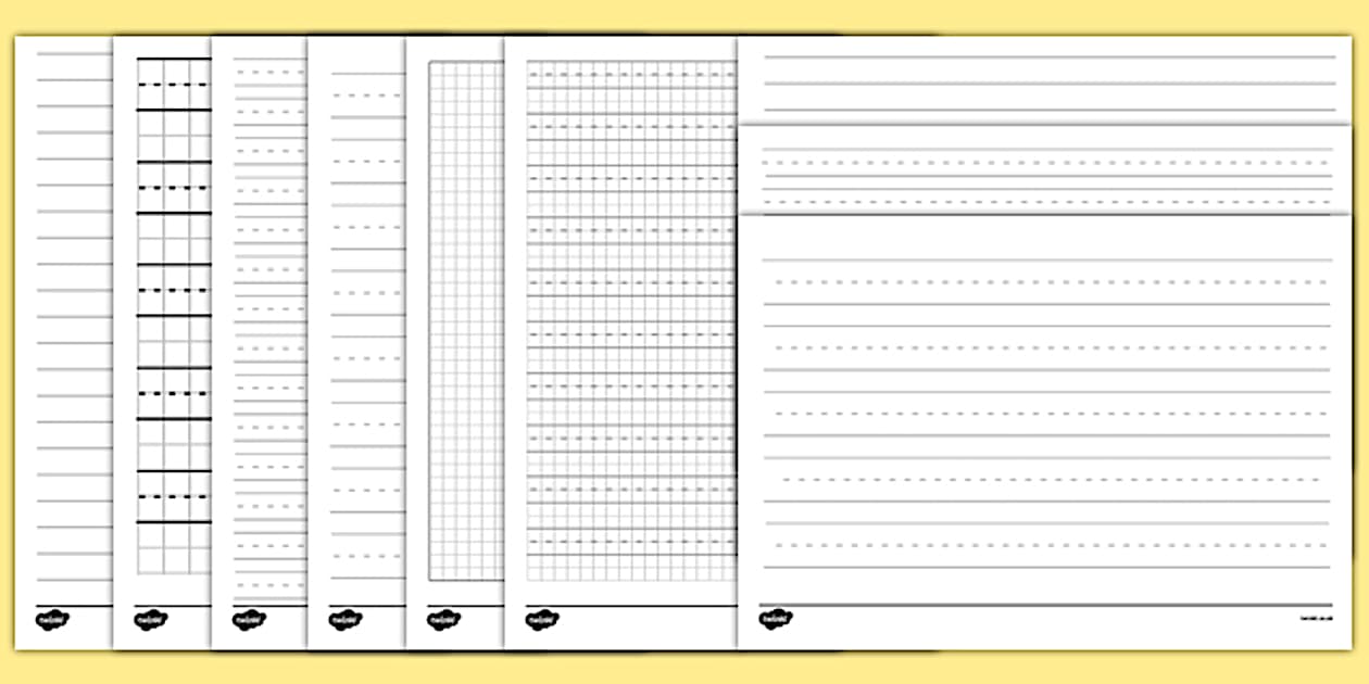 Free Lined Paper Template Pack - Printable Resource - Twinkl