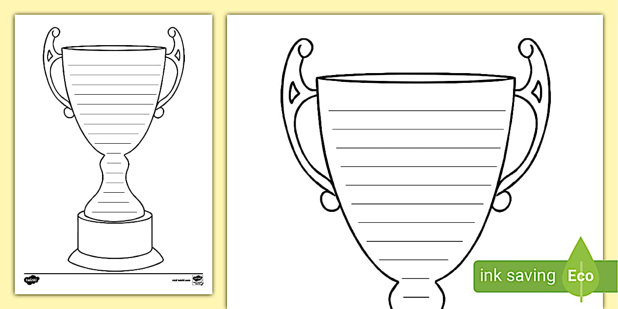 Trophy Writing Frame (teacher made) - Twinkl