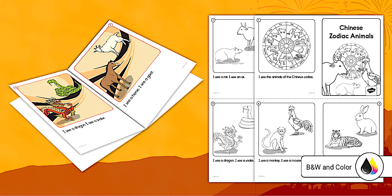 Chinese Zodiac Animals Emergent Reader (teacher made)